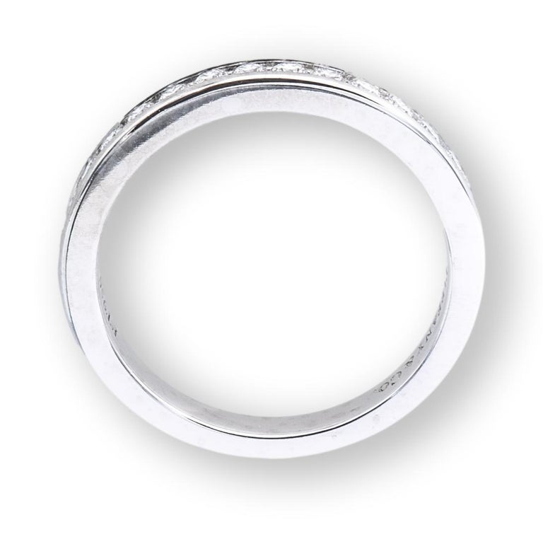 Tiffany and Co. Platinum Half Circle Eternity Ring Channel Set .33ct ...