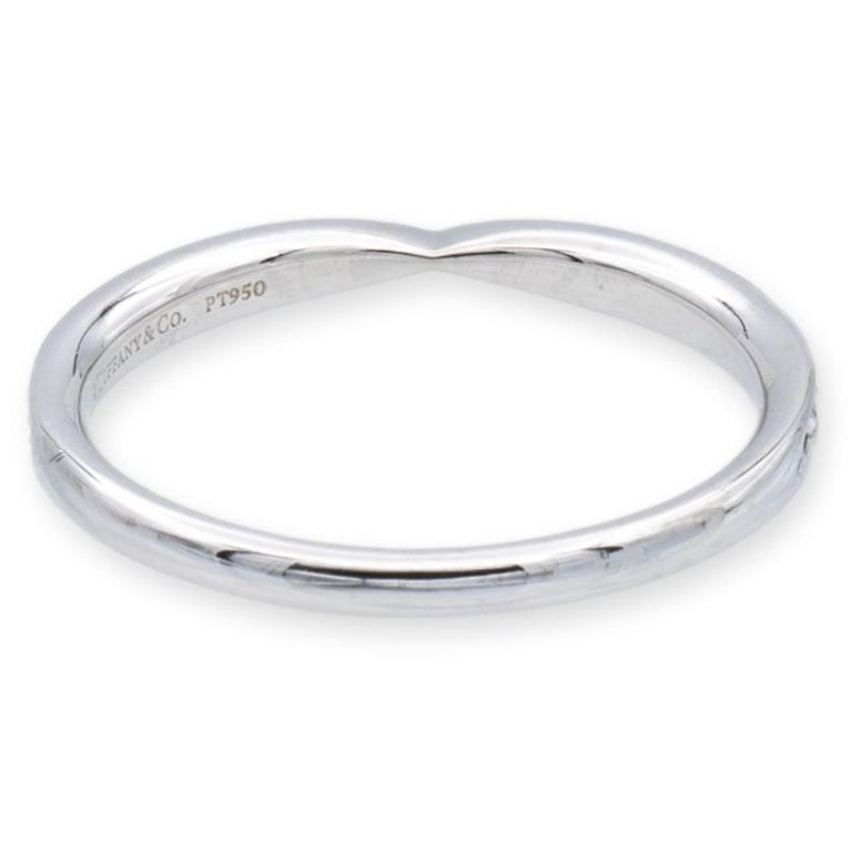 Tiffany and Co. Platinum Harmony Diamond 0.25 Carats Band Ring For Sale at 1stDibs