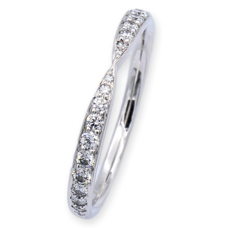 Tiffany and Co. Platinum Harmony Diamond 0.25 Carats Band Ring For Sale at 1stDibs
