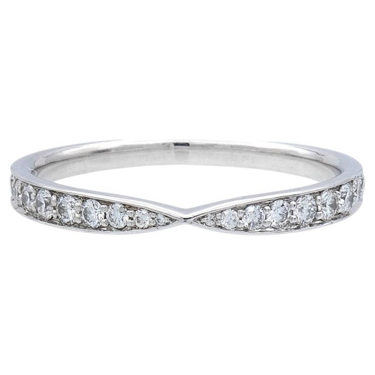Tiffany and Co. Platinum Harmony Diamond 0.28 Carats Band Ring For Sale at 1stDibs