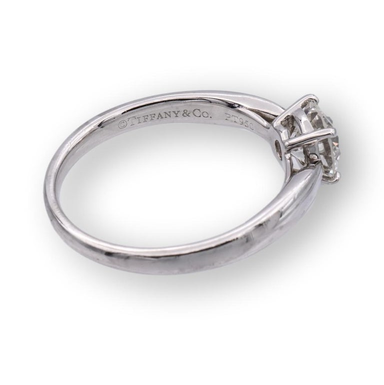 Tiffany and Co. Platinum Harmony Diamond Engagement Ring .84cts. Round IVVS1 w/Rec For Sale at ...