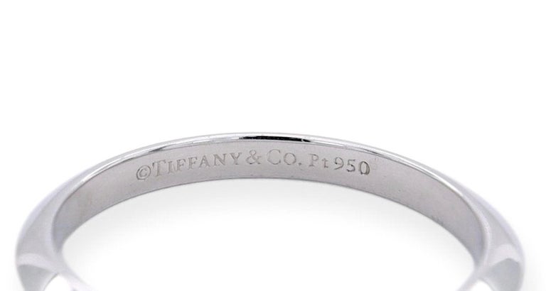 Tiffany and Co. Platinum Knife-Edge Wedding Band Ring at 1stDibs