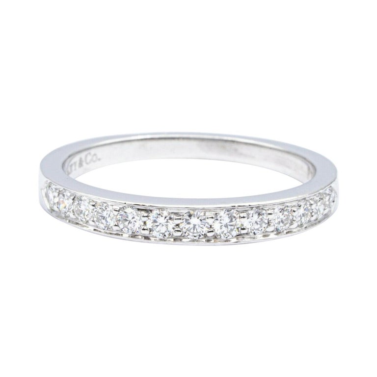 Tiffany and Co Platinum Legacy Channel Half Circle Diamond Eternity ...