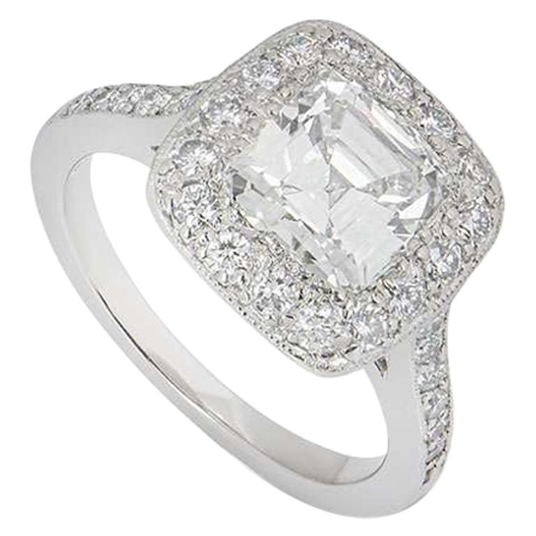 Tiffany and Co. Platinum Legacy Diamond Ring 1.54 Carat GIA Certified ...