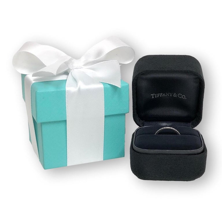Tiffany and Co. Platinum Novo 2mm 0.36cts Total Full Circle Band Ring ...