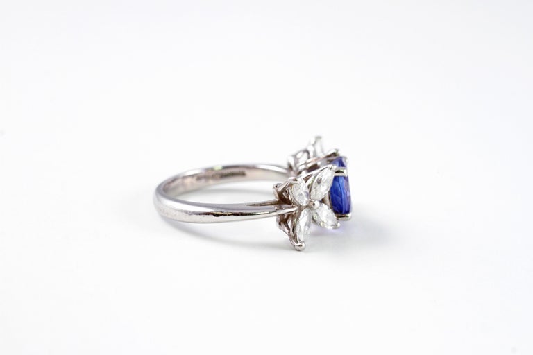 Tiffany and Co. Platinum Tanzanite Diamond Ring from the "Victoria ...