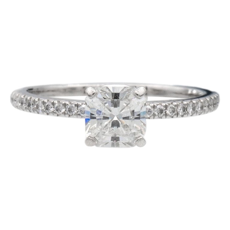 Tiffany and Co. Platinum True Cut Diamond Engagement Ring .99 Carat Tw ...