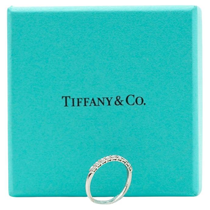 Tiffany and Co. Platinum Wedding Band Diamond 0.27 Carat TW For Sale at ...
