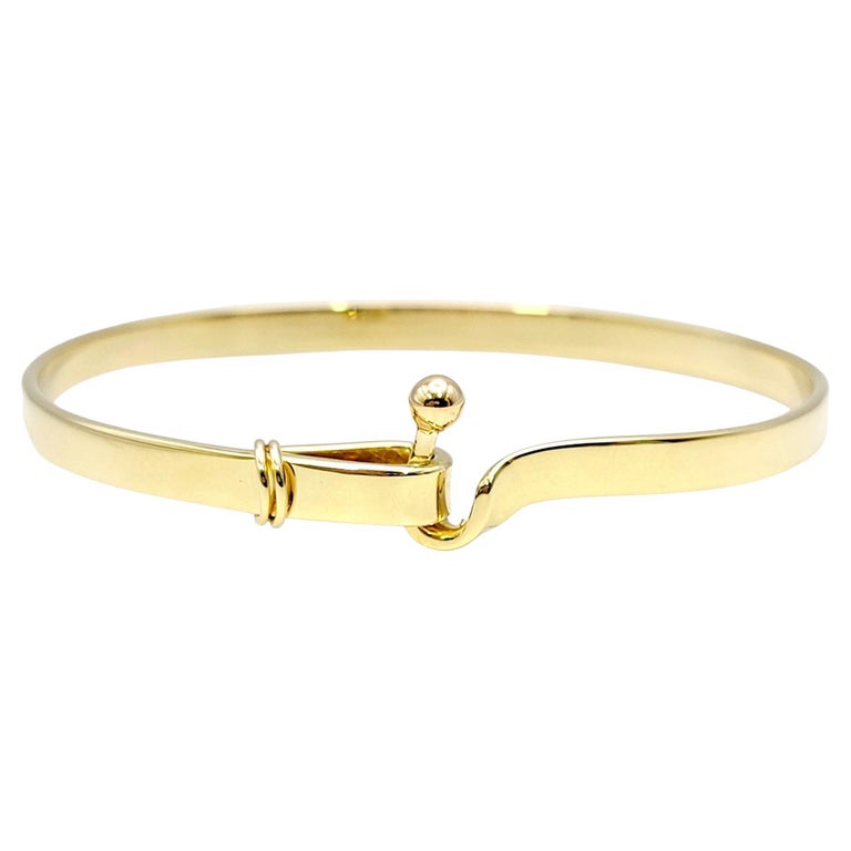 Tiffany and Co. Polished 18 Karat Yellow Gold Hook and Eye Bangle ...