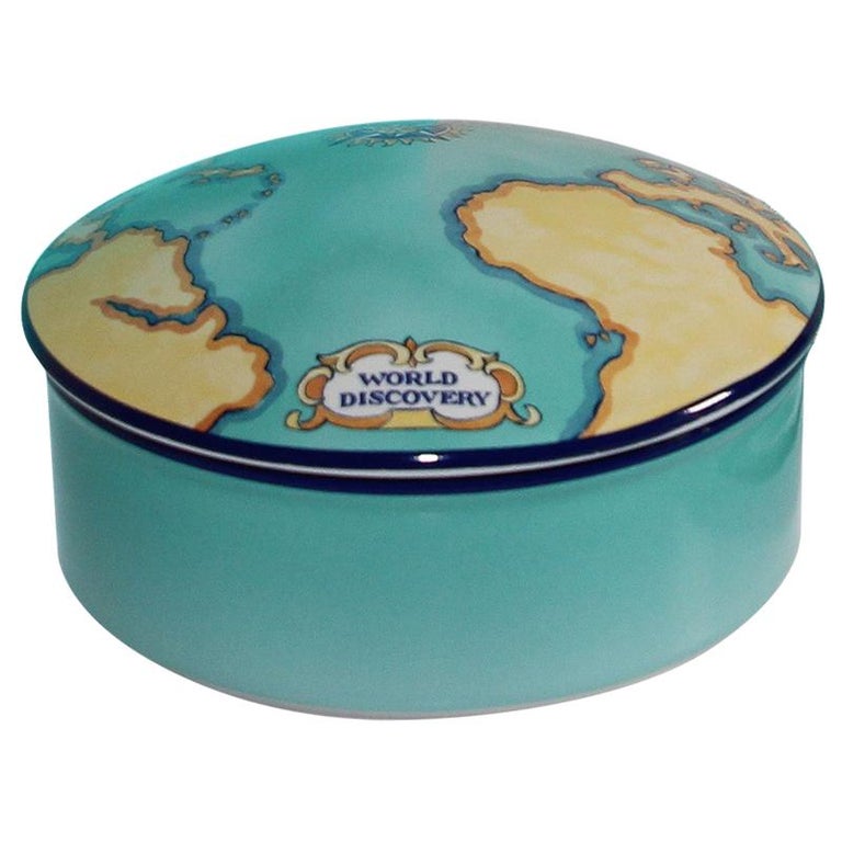 Tiffany and Co. Porcelain Lidded Trinket Box Designed for Tauck World ...
