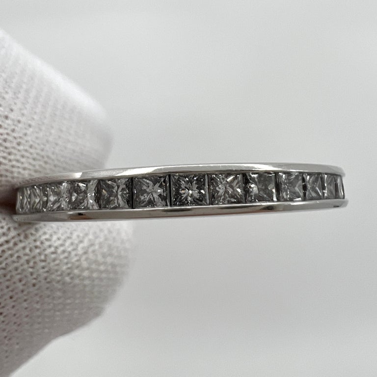 Tiffany and Co. Princess Cut 0.70 Carat Diamond 950 Platinum Eternity ...