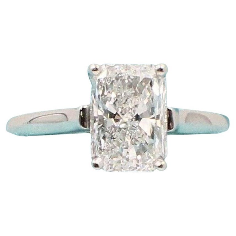 Tiffany and Co. Radiant 2 Carat Diamond Solitaire Engagement Ring For ...