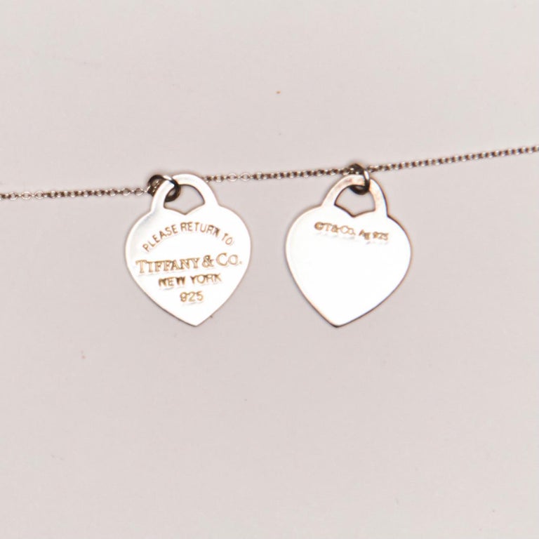 Tiffany and Co. Return to Tiffany Blue Double Heart Tag Pendant ...