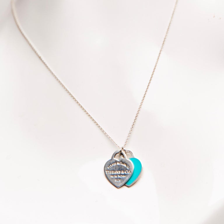 Tiffany and Co. Return to Tiffany Blue Double Heart Tag Pendant ...