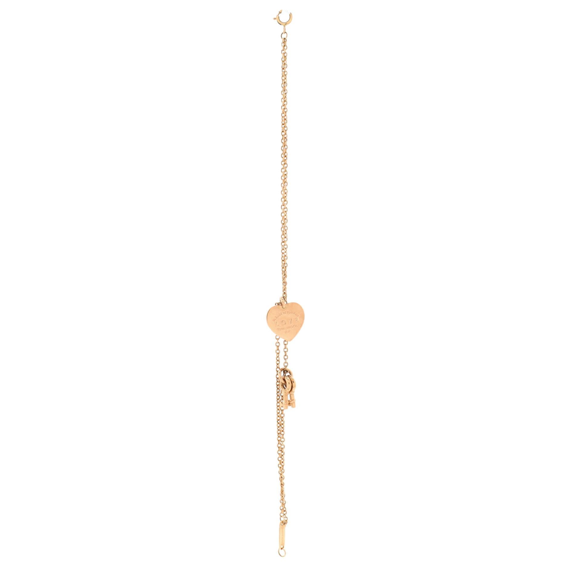 Tiffany and Co. Return to Tiffany Love Heart Tag and Key Charm Bracelet ...
