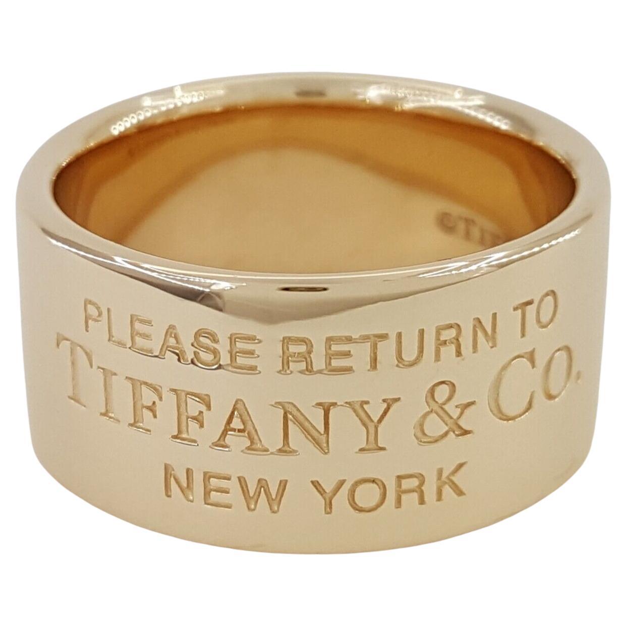Tiffany and Co. 'Return to Tiffany' Wide Polished Band Ring in 18 Karat ...