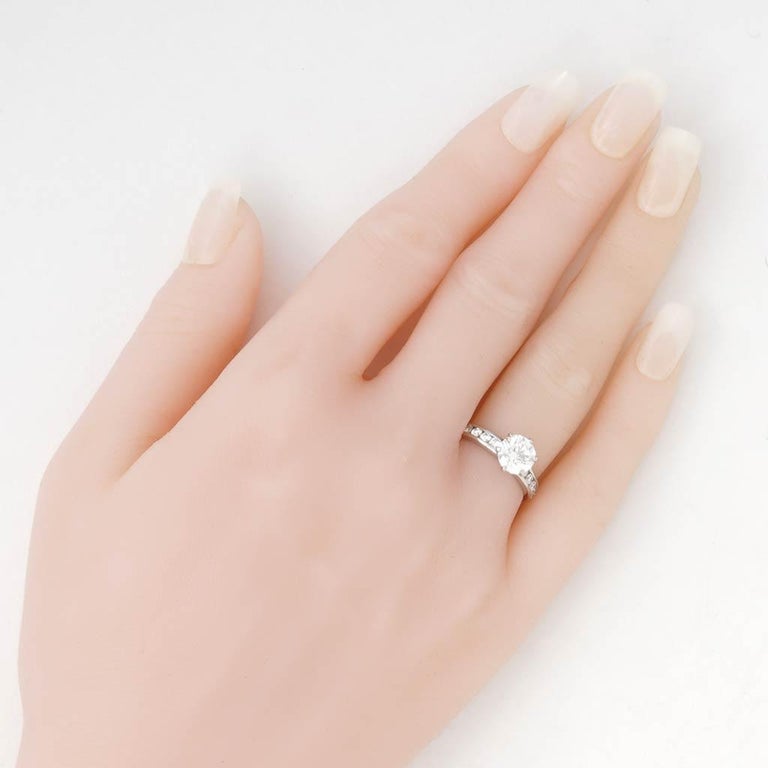 Tiffany and Co. Round 1.37 Carat Center Engagement Ring GVS1 For Sale ...