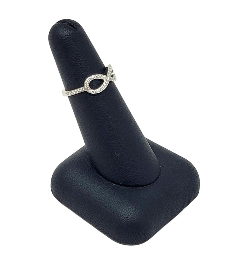 Tiffany and Co. Round Brilliant Pave Diamond Infinity Symbol Band Ring ...