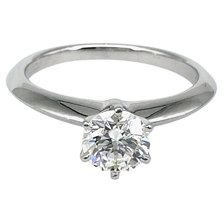 Tiffany and Co Round Diamond 0.61cts I VS1 Solitaire Platinum ...