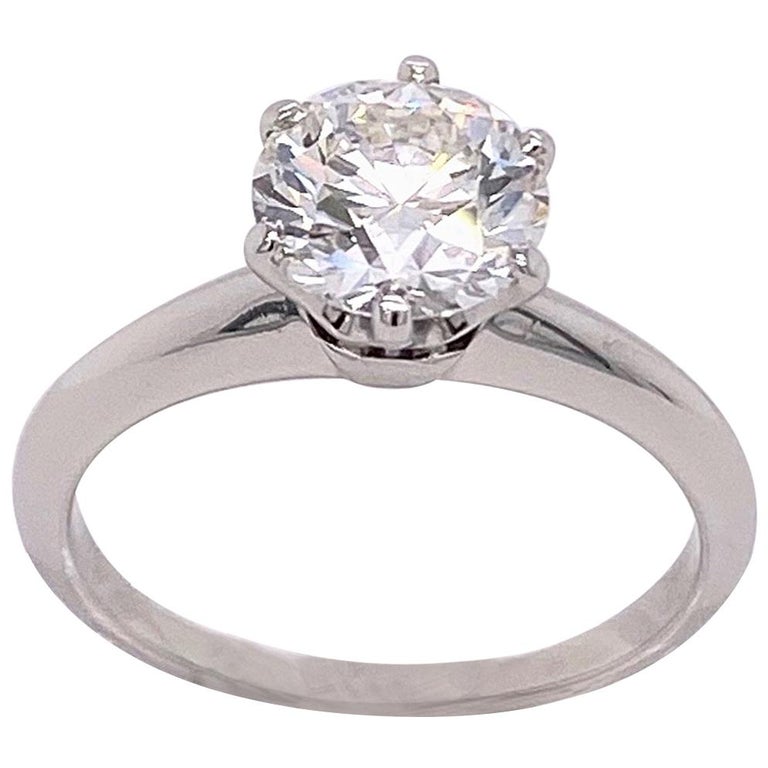 Tiffany and Co. Round Diamond Solitaire 1.27 Carat G VS1 Ring in ...