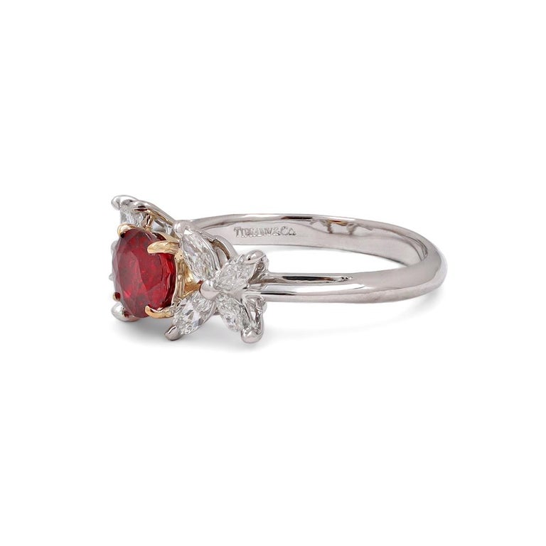Tiffany and Co. Ruby and Diamond Victoria Ring at 1stDibs