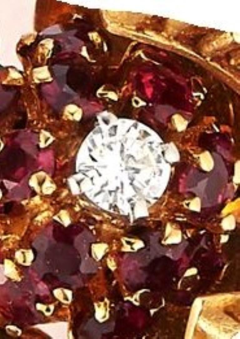 Tiffany and Co. Ruby Brooch in 18K Yellow Gold For Sale at 1stDibs