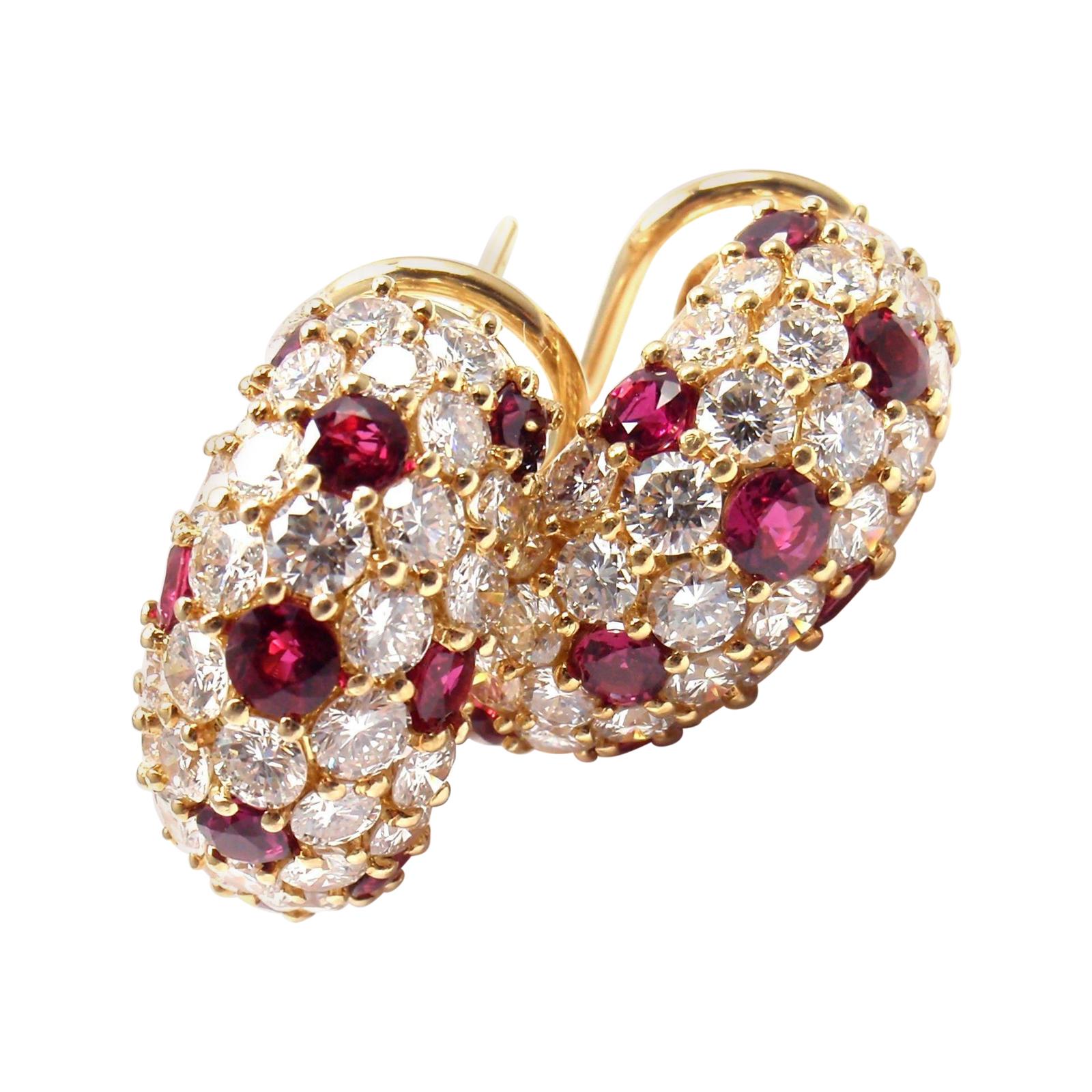 Tiffany and Co. Ruby Diamond Earrings For Sale at 1stDibs | ruby ...