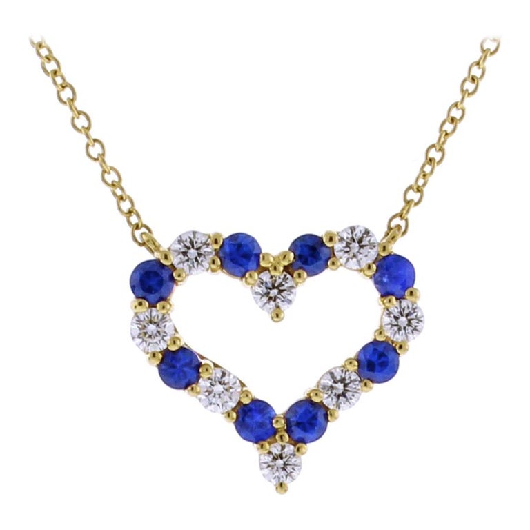 Tiffany and Co. Sapphire and Diamond Pendant at 1stDibs | tiffany heart ...