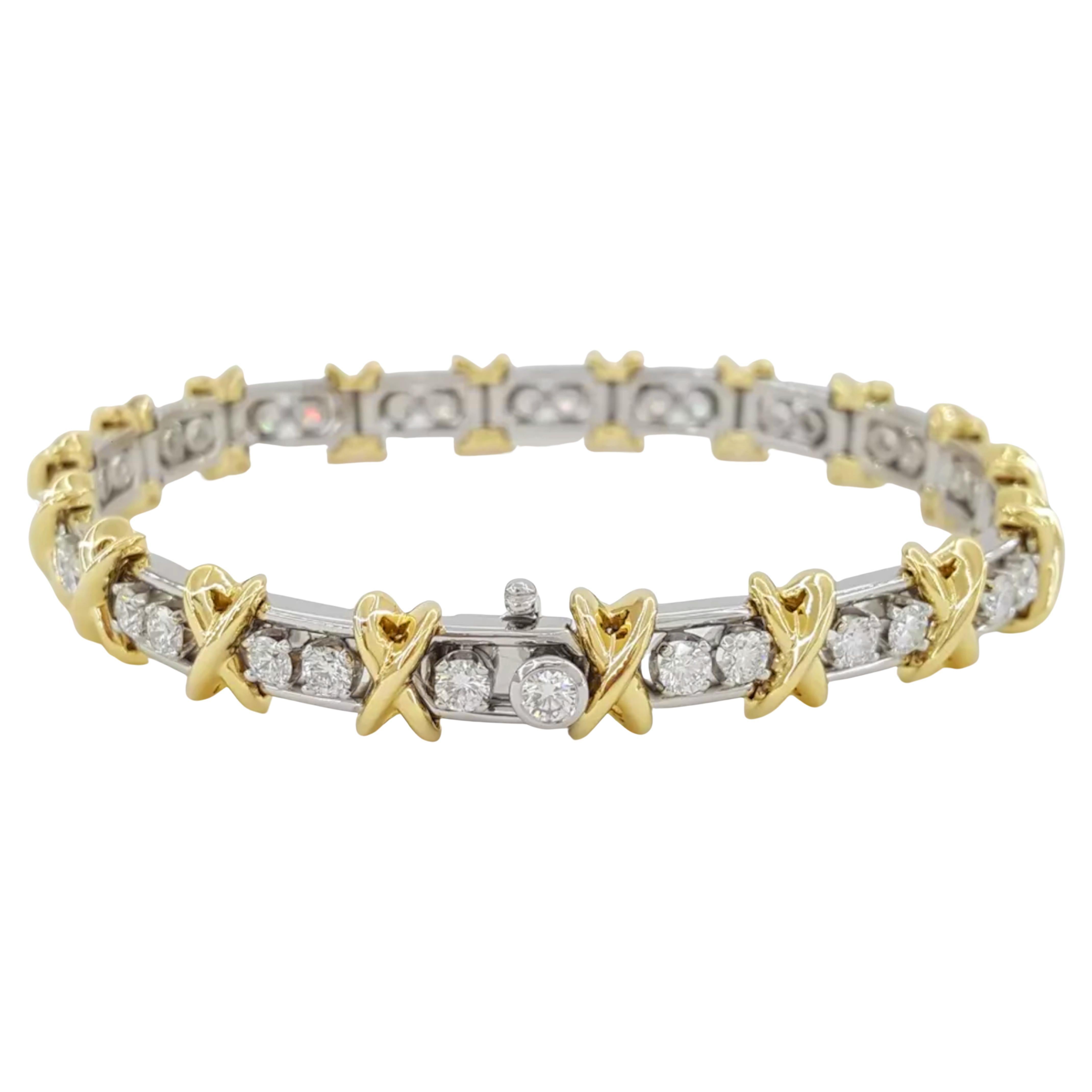 Tiffany and Co. Ruby, Diamond, Platinum and 18 Karat Gold Victoria ...