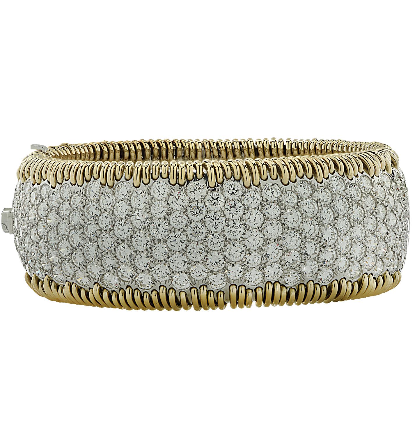 Tiffany and Co. Schlumberger 40.61 Carat Diamond Stitches Bangle ...