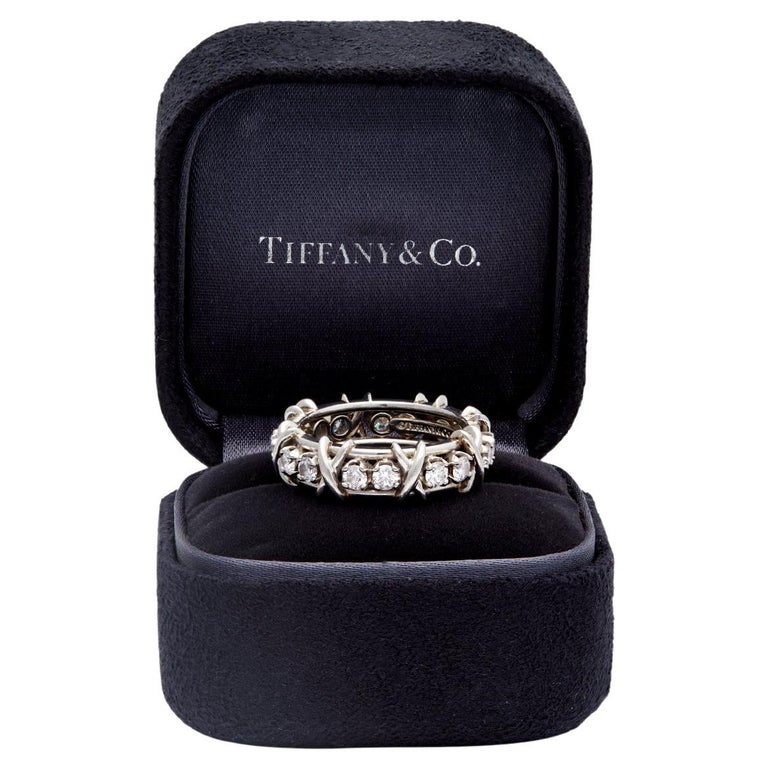 Tiffany and Co. Schlumberger Bague à seize pierres en platine et ...