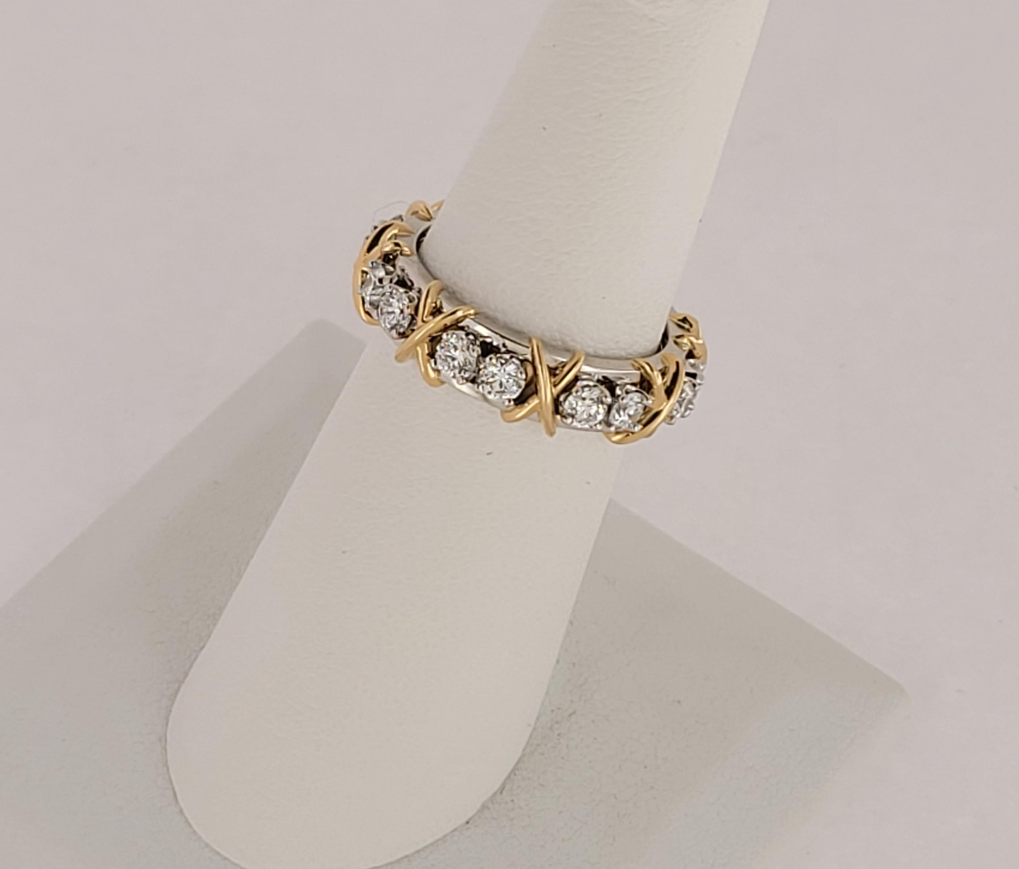 Tiffany and Co. Schlumberger Diamond Ring For Sale at 1stDibs