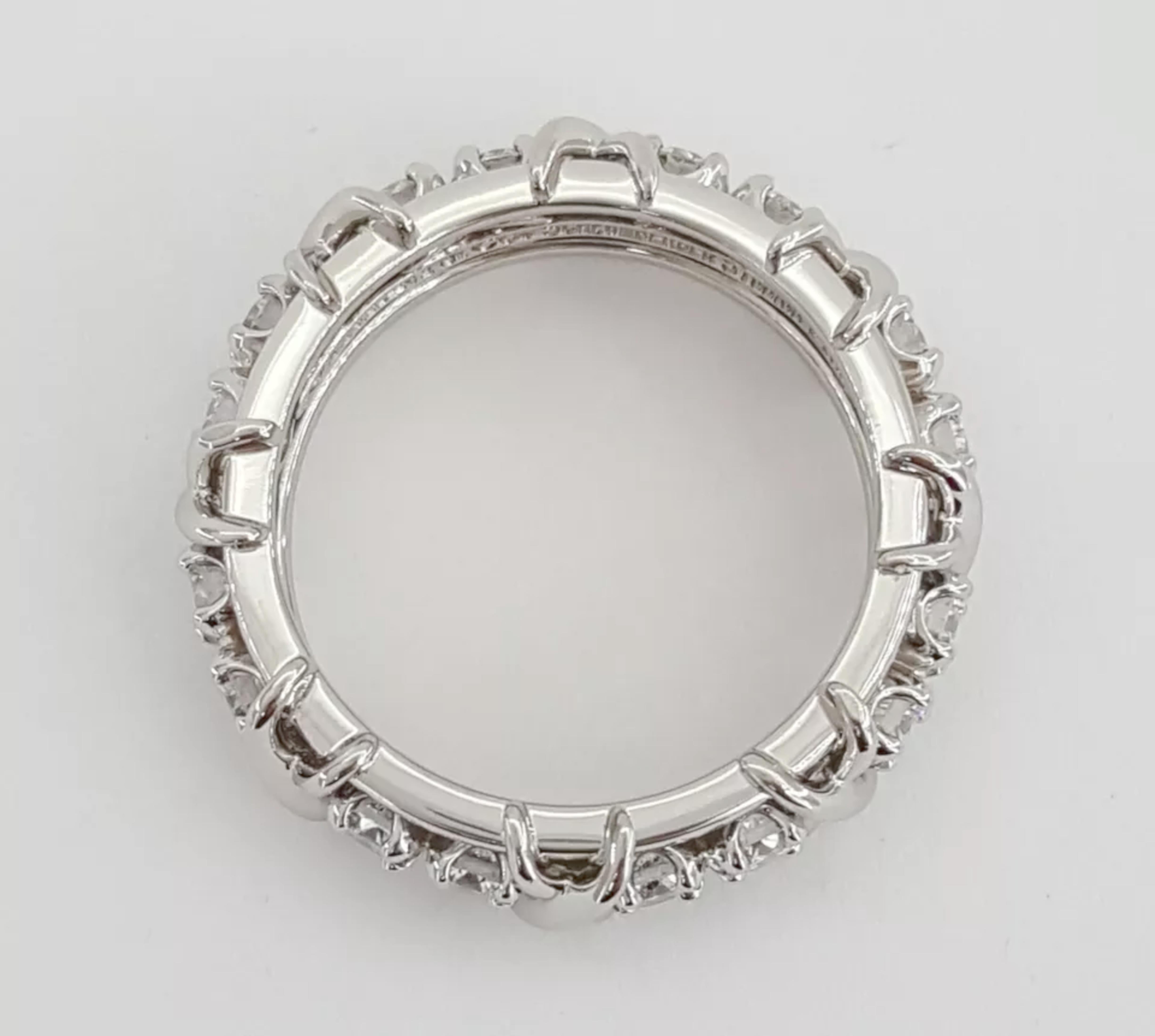 Tiffany and Co. Schlumberger platinum diamond eternity band For Sale at ...
