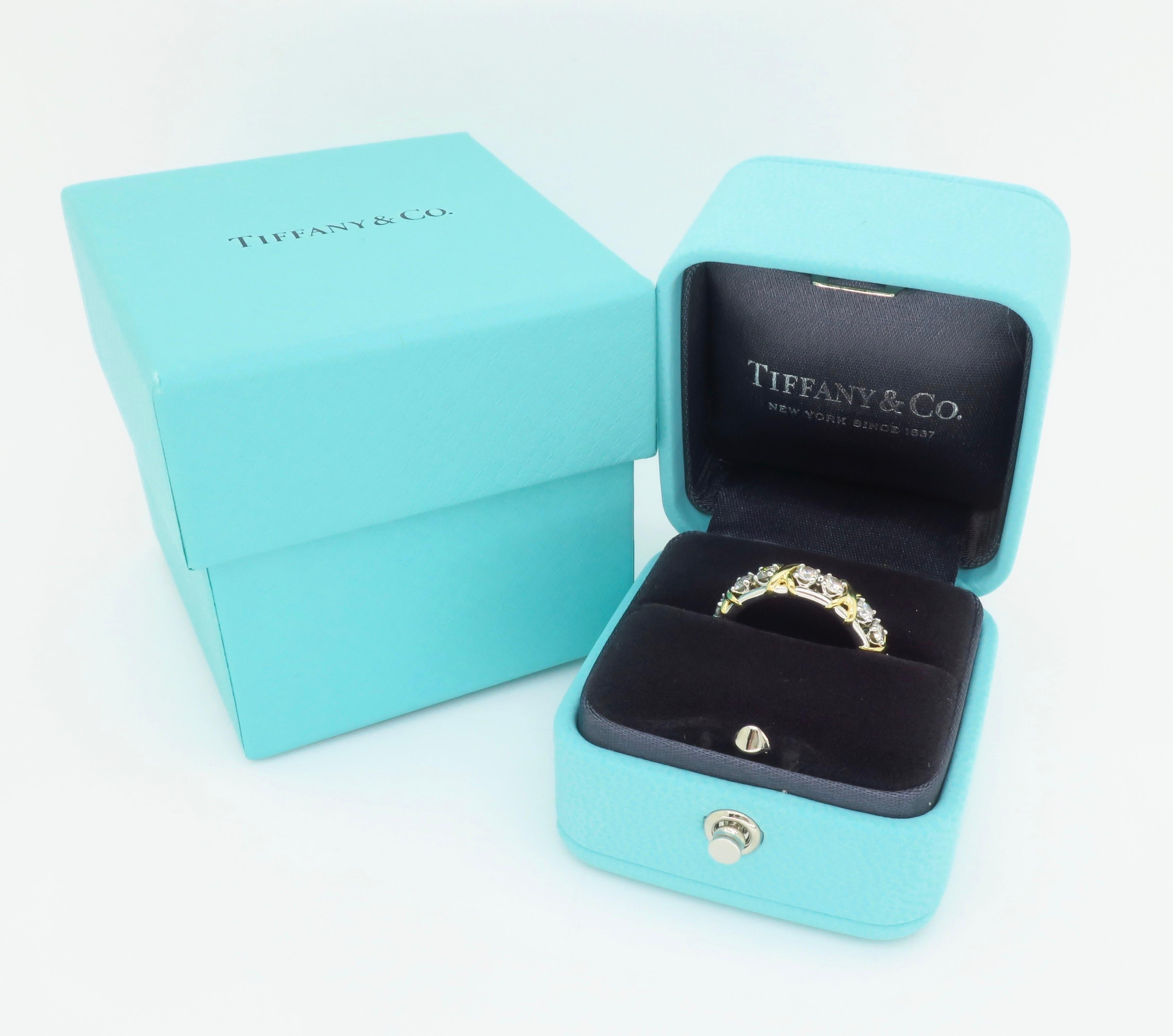 Tiffany and Co. Schlumberger Sixteen Stone Diamond Ring For Sale at ...