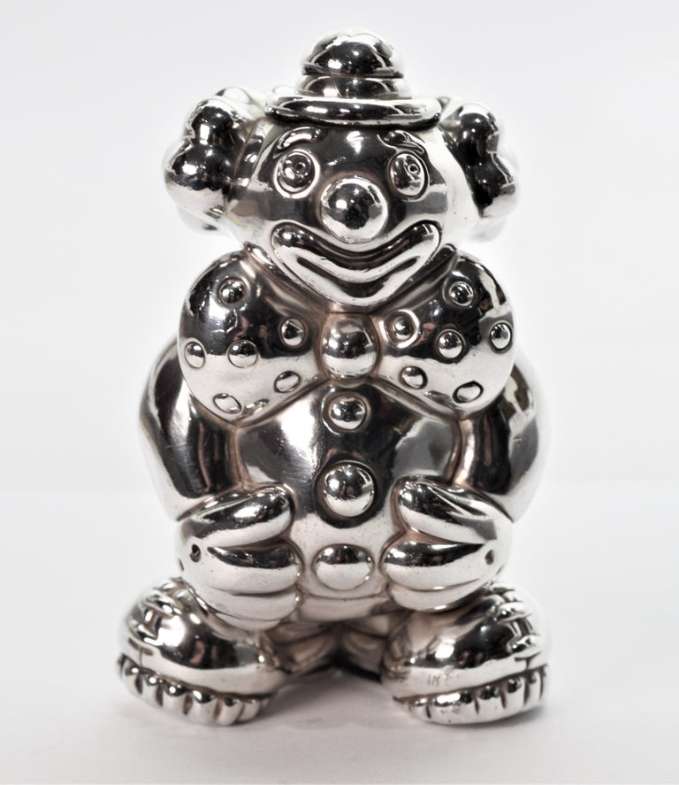 Tiffany and Co. Sculptured Sterling Silver Clown Figure Rattle, 1992 ...