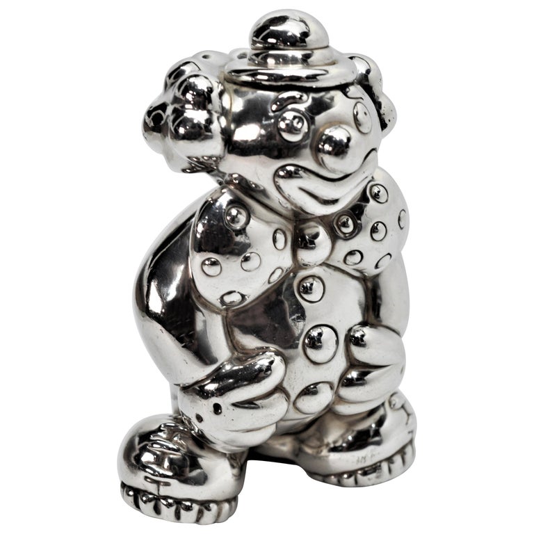 Tiffany and Co. Sculptured Sterling Silver Clown Figure Rattle, 1992 ...