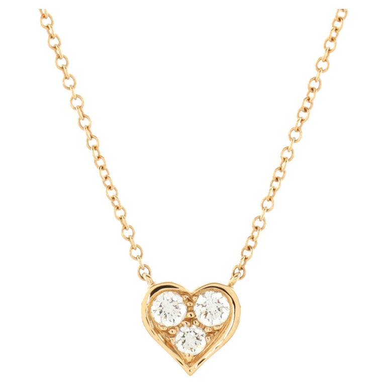 Tiffany and Co. Collier pendentif cœur sentimentnel en or rose 18 ...