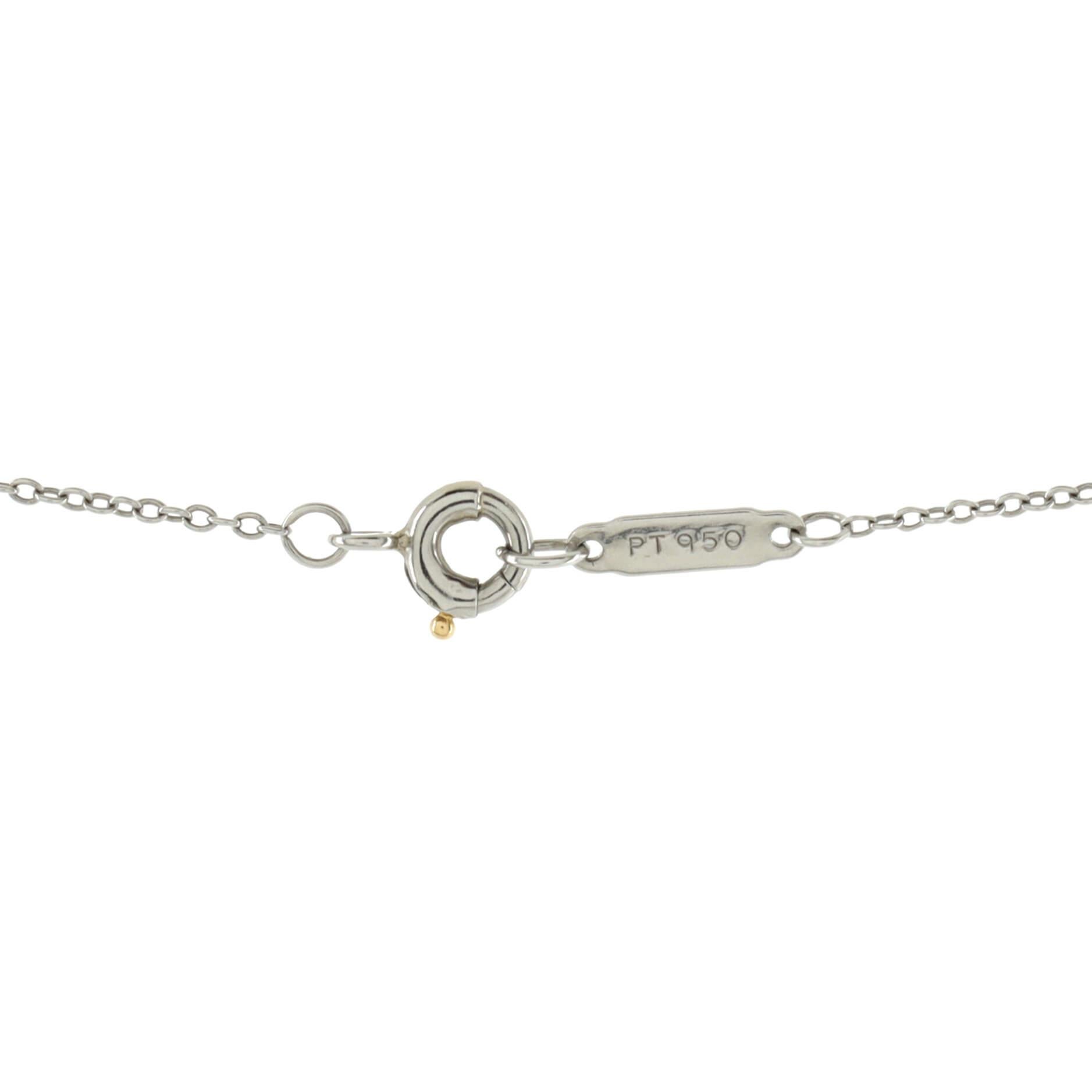 Tiffany and Co. Sentimental Heart Necklace Platinum with Diamonds Small ...