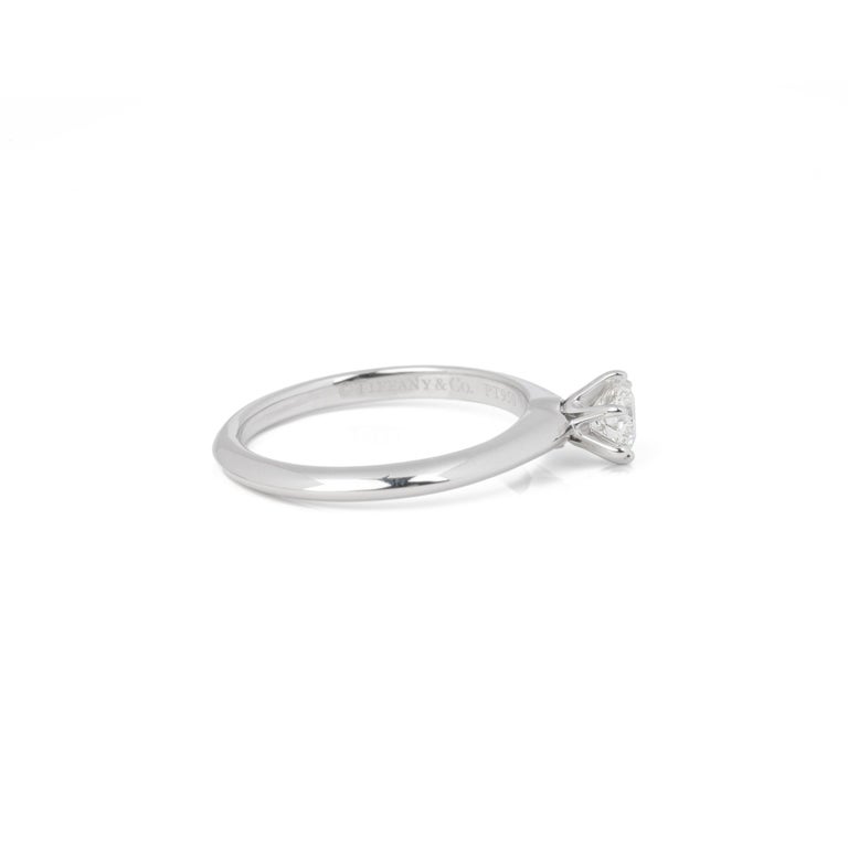 Tiffany and Co Setting 0.35 Carat Diamond Solitaire Ring For Sale at ...
