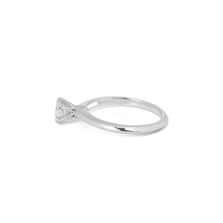 Tiffany and Co. Setting 0.37 Carat Diamond Solitaire Ring For Sale at ...