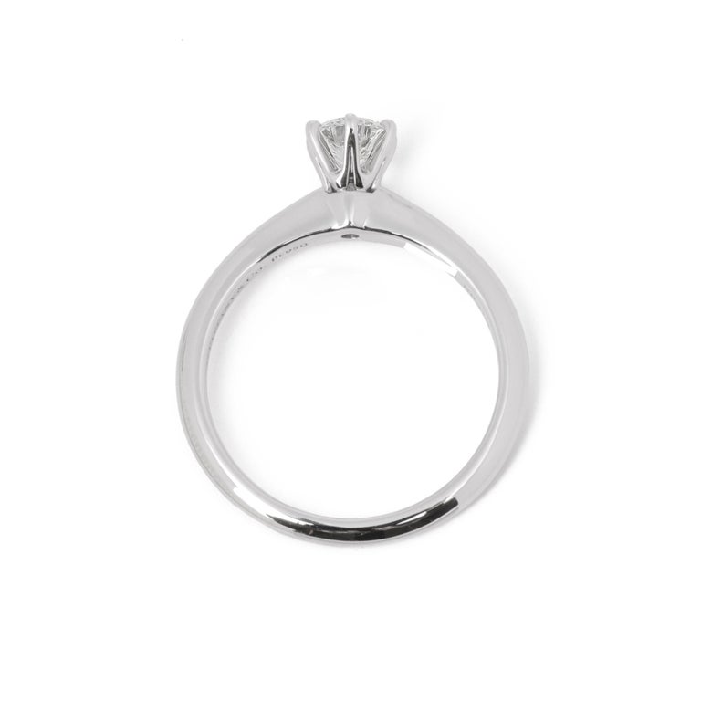 Tiffany and Co. Setting 0.37 Carat Diamond Solitaire Ring For Sale at ...