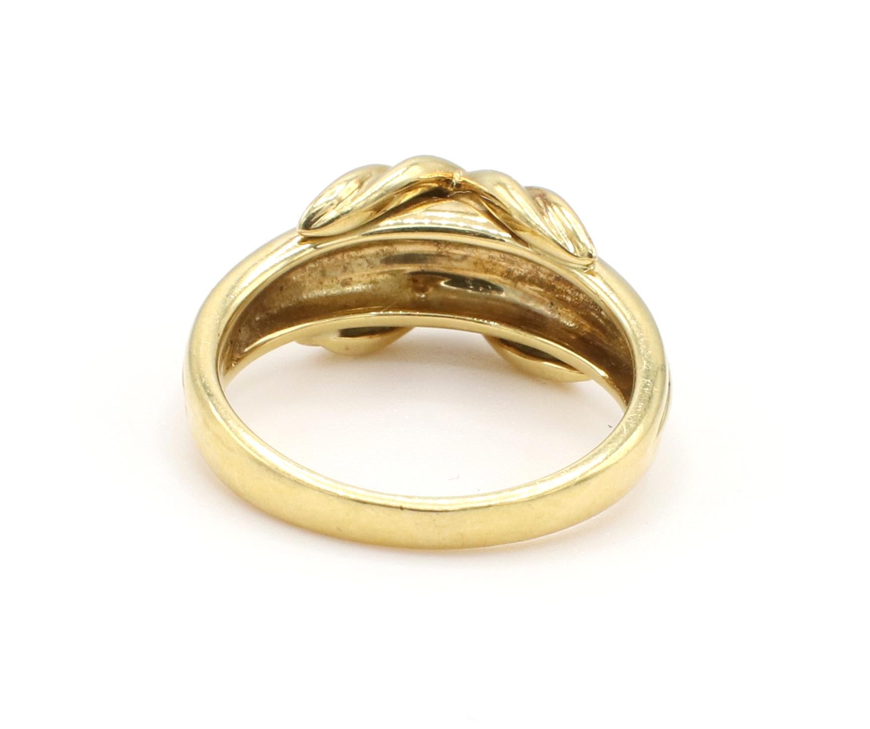 Tiffany and Co. Signature X 18 Karat Yellow Gold Band Ring For Sale at ...