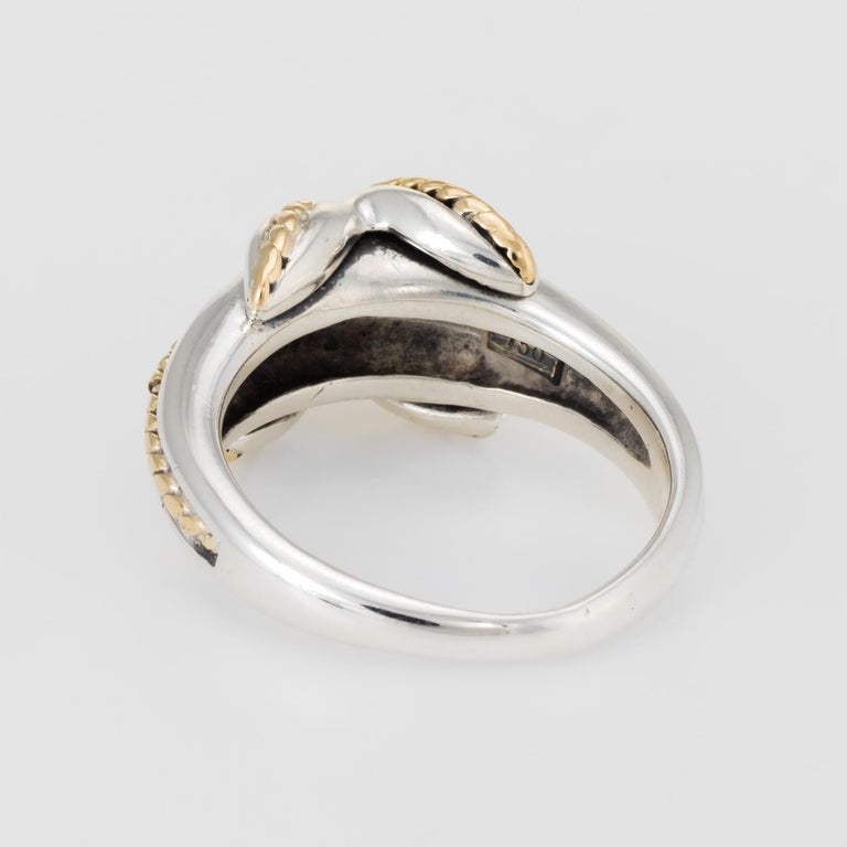 Tiffany and Co. Signature X Cross Ring Vintage Sterling Silver 18 Karat ...