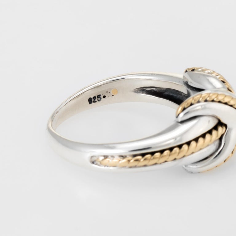 Tiffany and Co. Signature X Cross Ring Vintage Sterling Silver 18 Karat ...