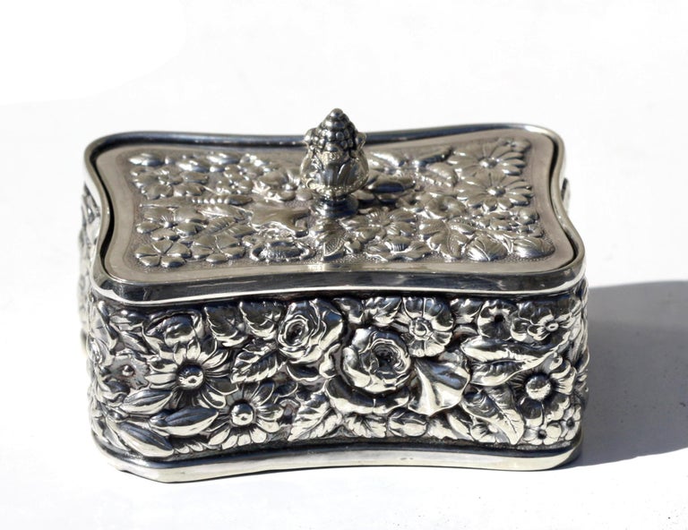 Tiffany and Co. Silver-Soldered Stamp Box and Cover For Sale at 1stDibs