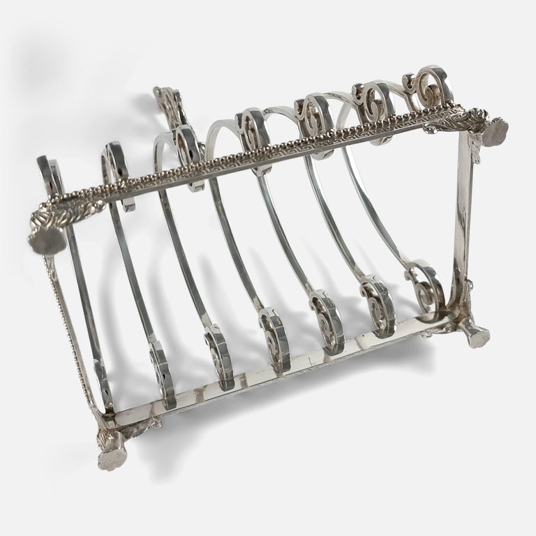 Tiffany and Co Silver Toast Rack, J.C. Moore and Son, circa 1850s at ...