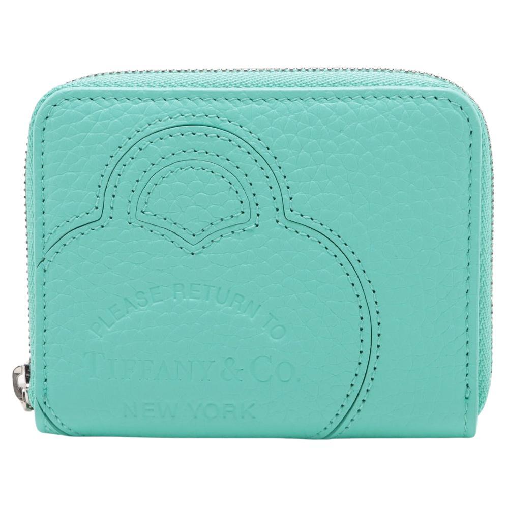 Tiffany and Co. Small Zip Wallet Tiffany Blue For Sale at 1stDibs