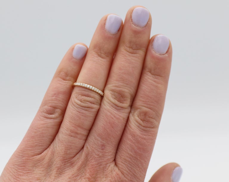 Tiffany and Co. Soleste 18 Karat Rose Gold Half Circle Diamond Band ...