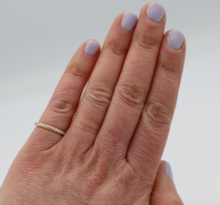 Tiffany and Co. Soleste 18 Karat Rose Gold Half Circle Diamond Band ...