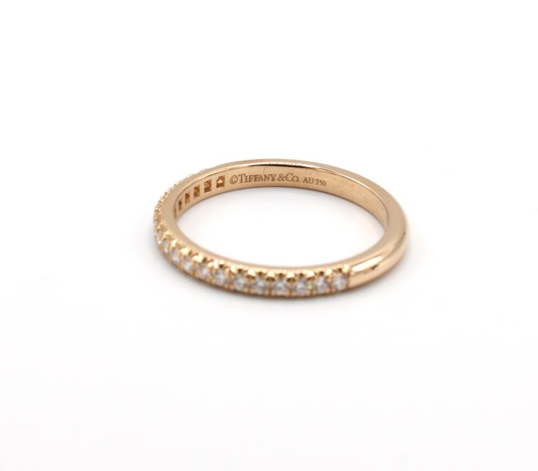 Tiffany and Co. Soleste 18 Karat Rose Gold Half Circle Diamond Band ...